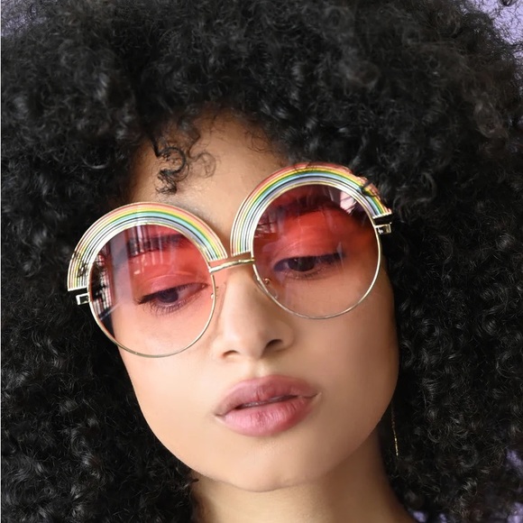 unbranded | Accessories | Oversized Retro Rainbow Sunnies Pride ...